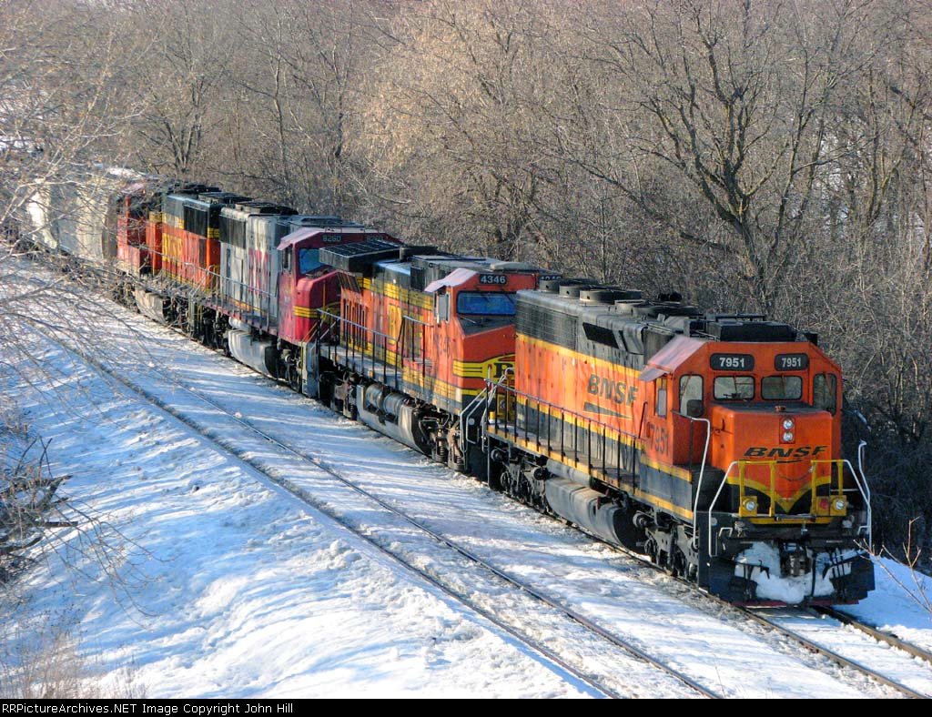 100226017 Eastbound BNSF Manifest Waits In siding